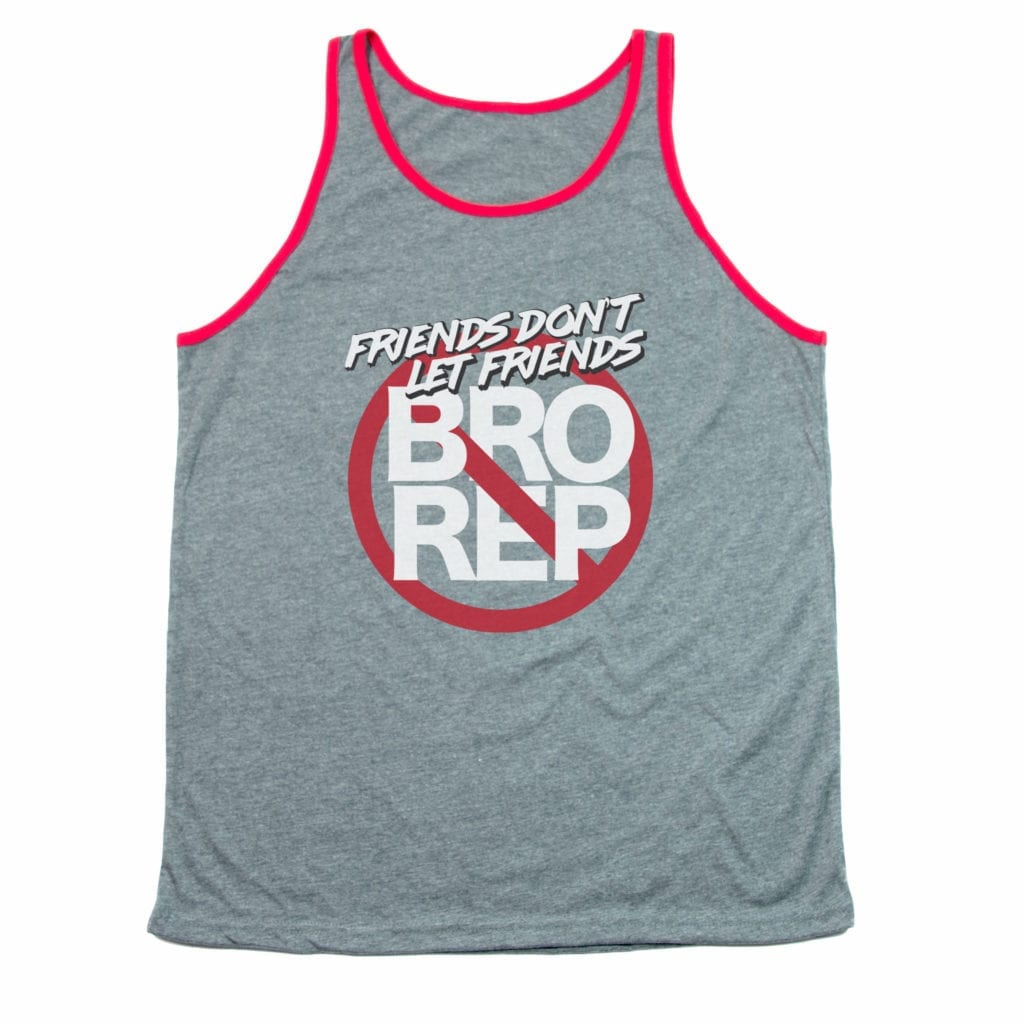 Bro-Rep Gray / Red Tank Top - 100% Broflex - Always Train